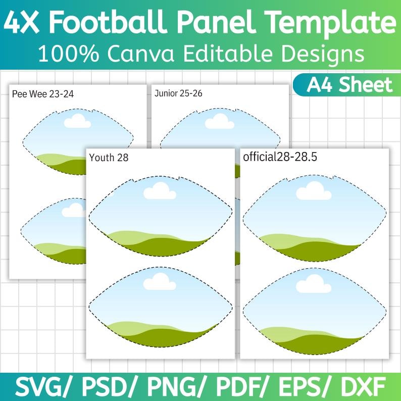 Football Panel Template, Canva Editable Football Template, Football ...