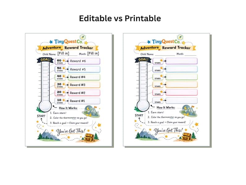 Editable Printable Reward Chart for Kids | Behavior Chore Routine ...