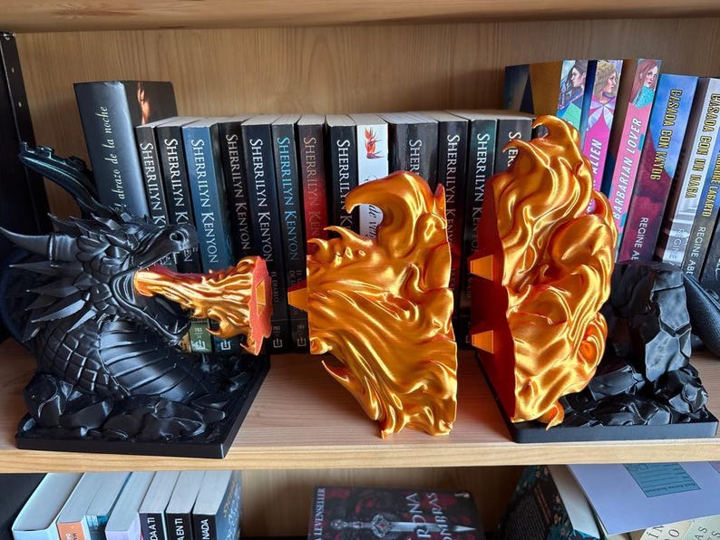 Dragon Breath Bookend STL, Fantasy Book Nook Digital Download - Etsy