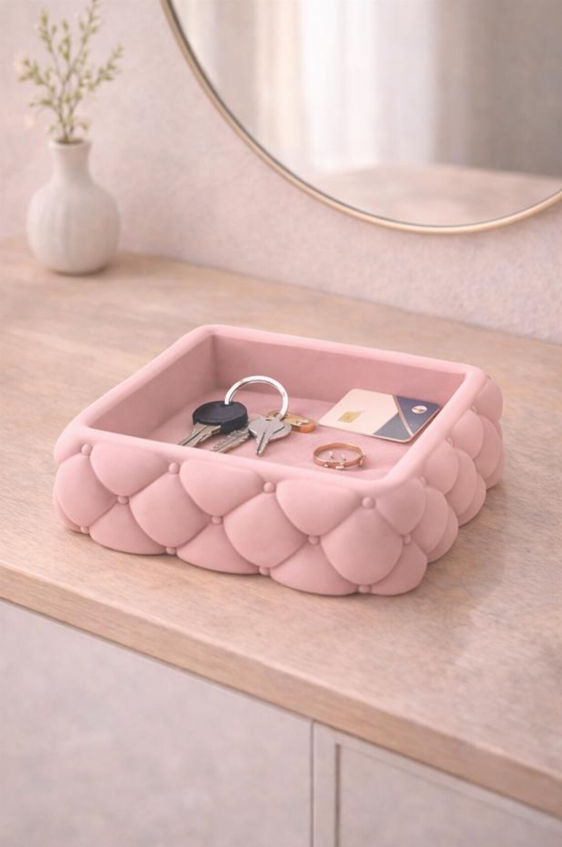 3D Printed Quilted Organizer STL, Cushion Style Jewelry & Vanity Tray ...