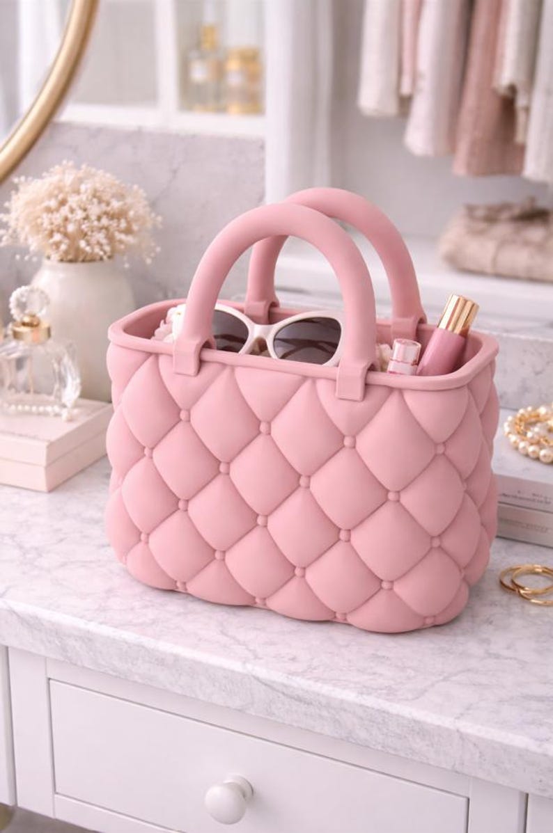 Quilted Bag Organizer STL File, 3D Print Girly Home Decor (digital ...