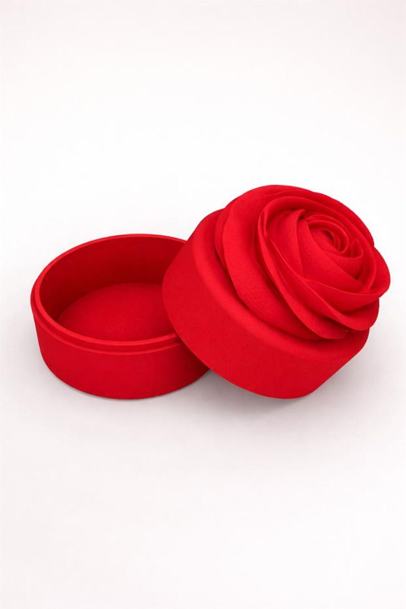 Rose Ring Box STL, Romantic Engagement Ring Display (digital Download ...