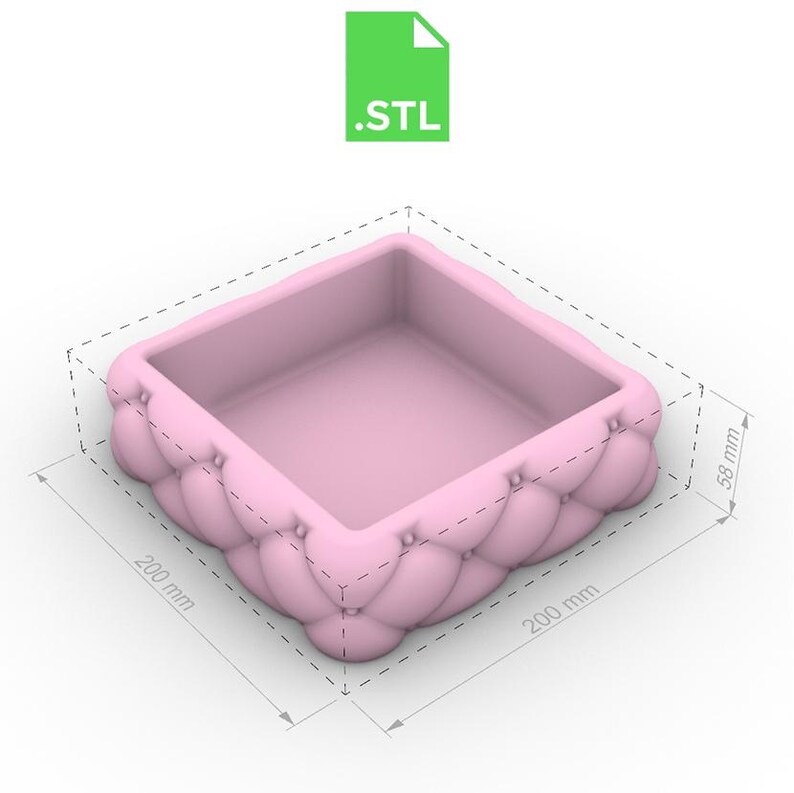 3D Printed Quilted Organizer STL, Cushion Style Jewelry & Vanity Tray ...