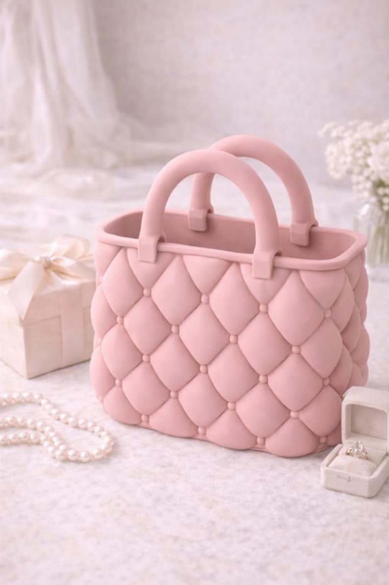Quilted Bag Organizer STL File, 3D Print Girly Home Decor (digital ...