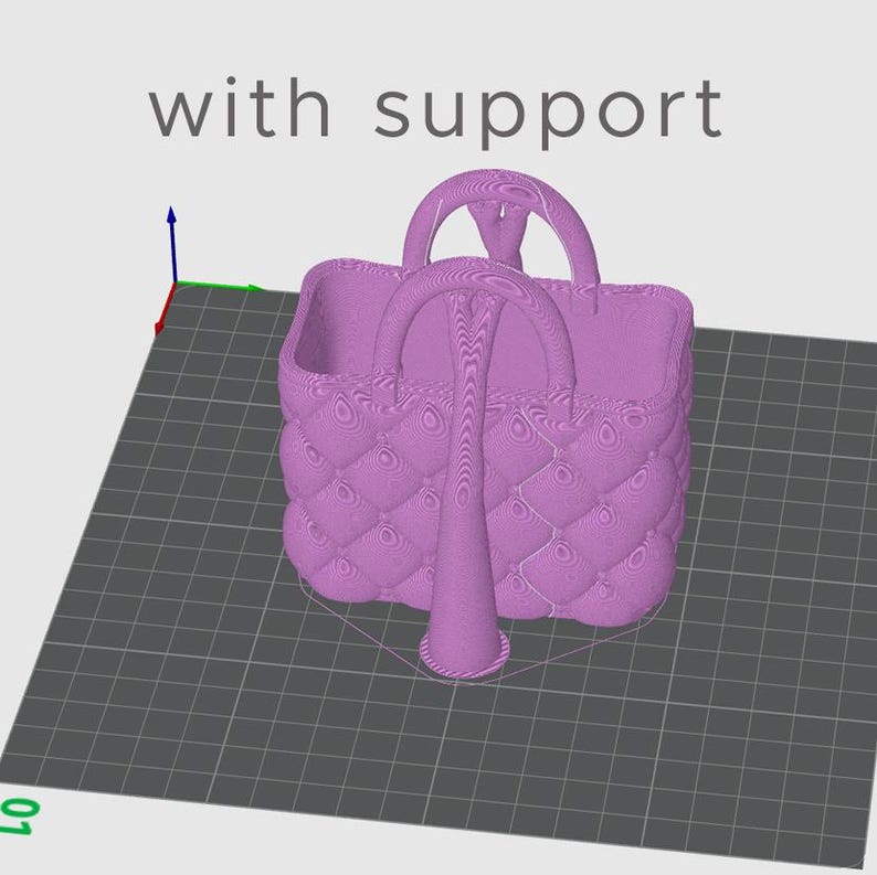 Quilted Bag Organizer STL File, 3D Print Girly Home Decor (digital ...