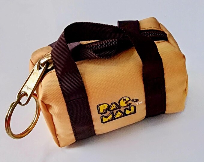 Vintage 1980s Pacman Duffle Bag Keychain, PAC-MAN Mini Coin Purse ...
