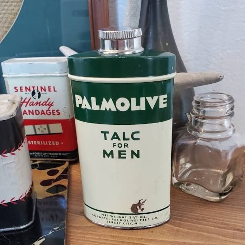 Vintage Talc Tin - Etsy