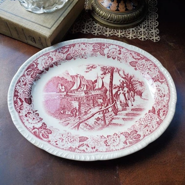 Red Transfer Ware - Etsy