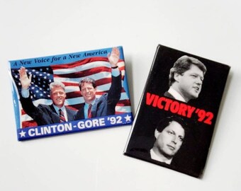 Clinton Gore Buttons - Etsy