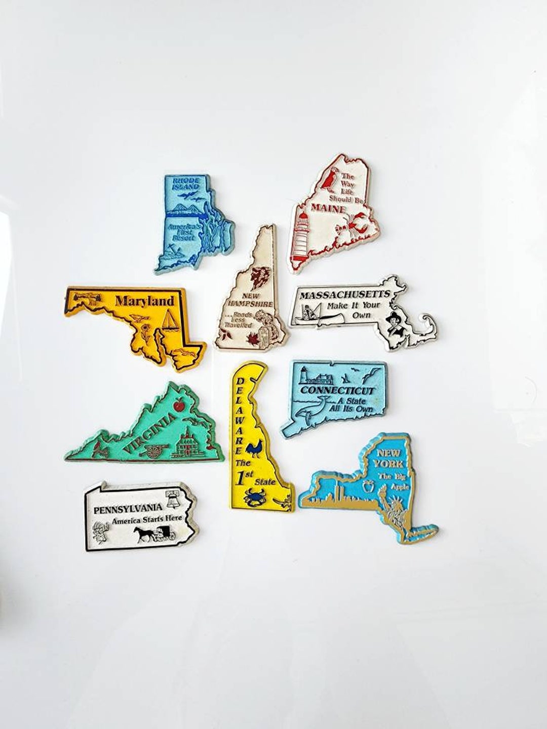 Statehood Magnets, You Choose State, Fridge Magnets, Northeast States ...