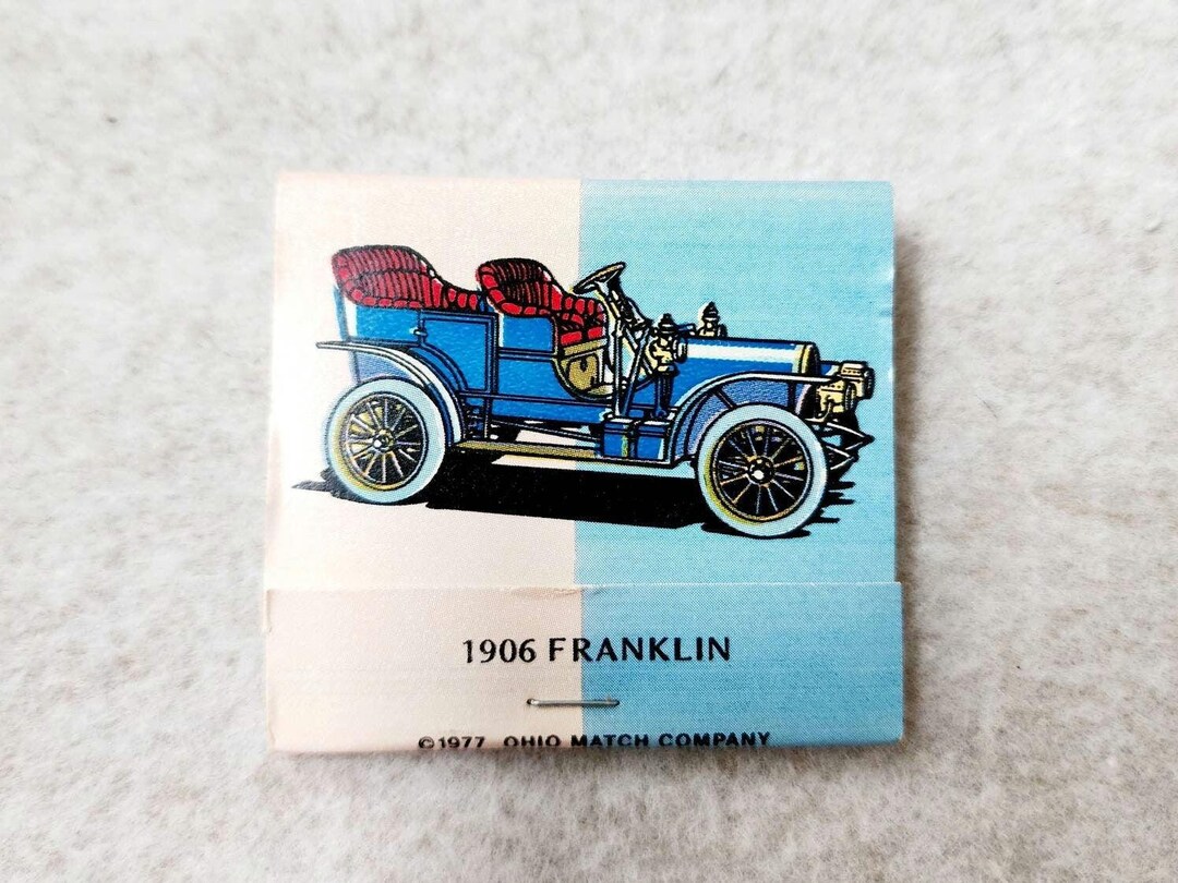 Vintage Car Matches, 70s Matches, Automobile Image 1906 Franklin, Rare ...