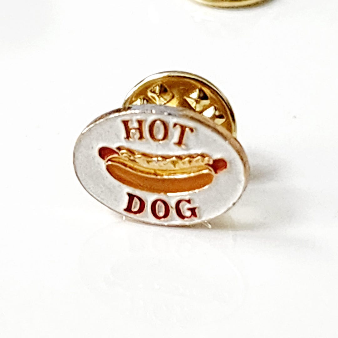 Vintage Hot Dog Enamel Lapel Pin, Hot Dog Vendor, Street Dog, Hot ...