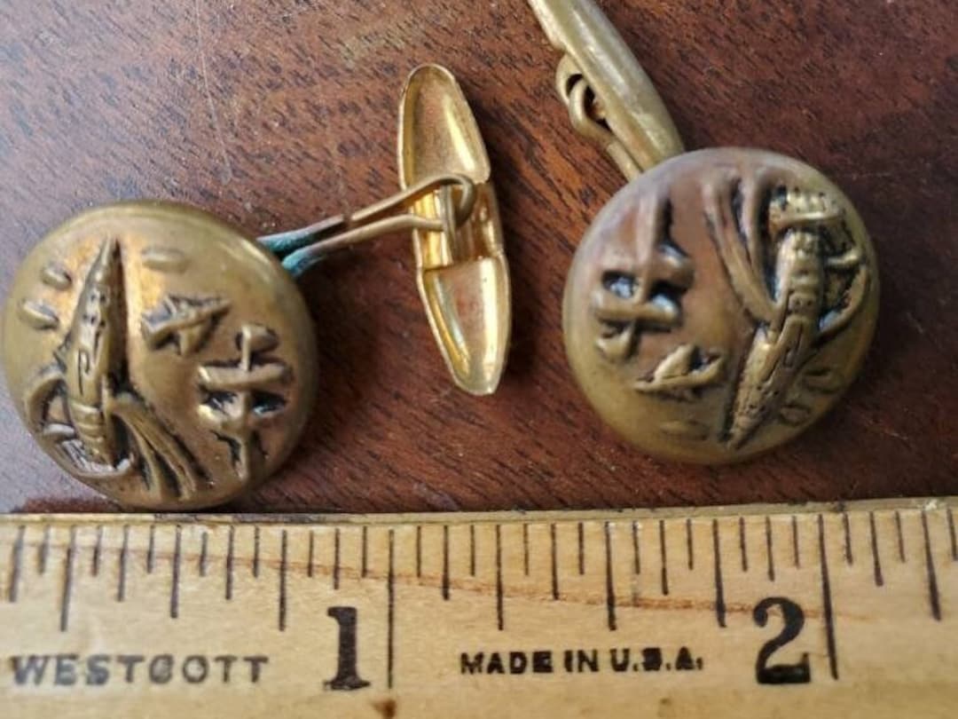 Vintage NASA Space Ship Cuff Links, Retro Kitsch Rocket, MOD Space ...