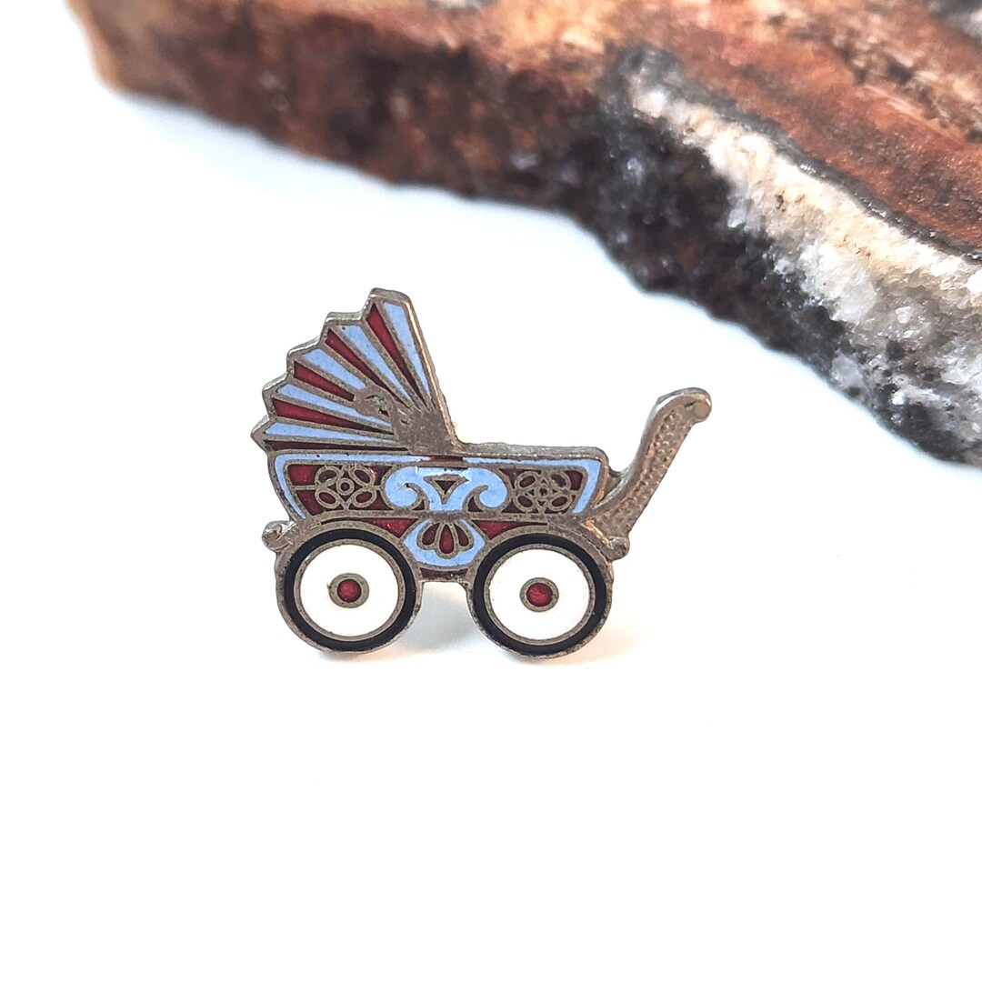 Vintage Baby Buggy Metal Lapel Pin, Nesting Party Gift, Diaper Bag ...