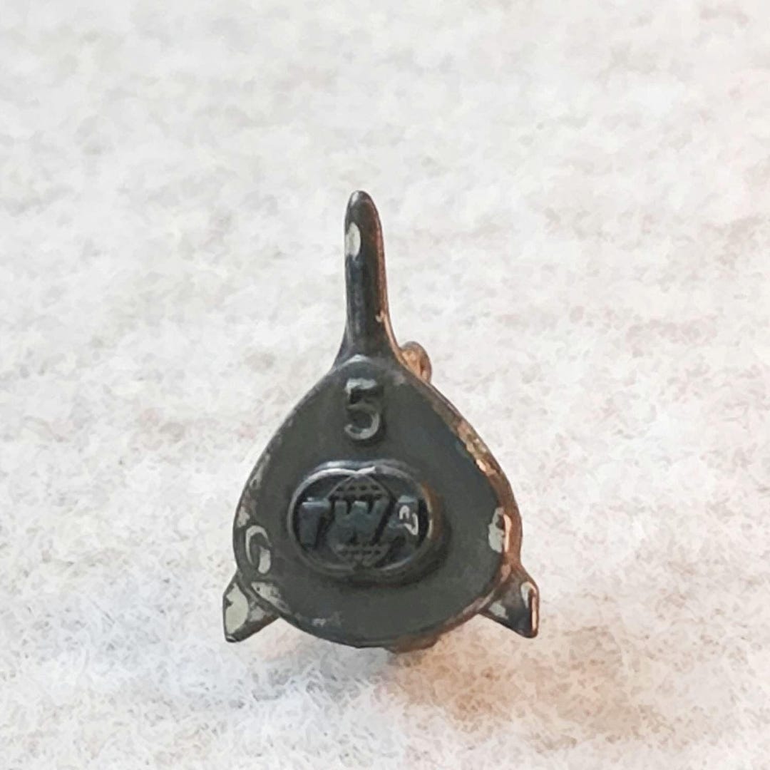 Vintage TWA 5 Year Employee Pin: Sterling Silver Aviation Brooch - Etsy