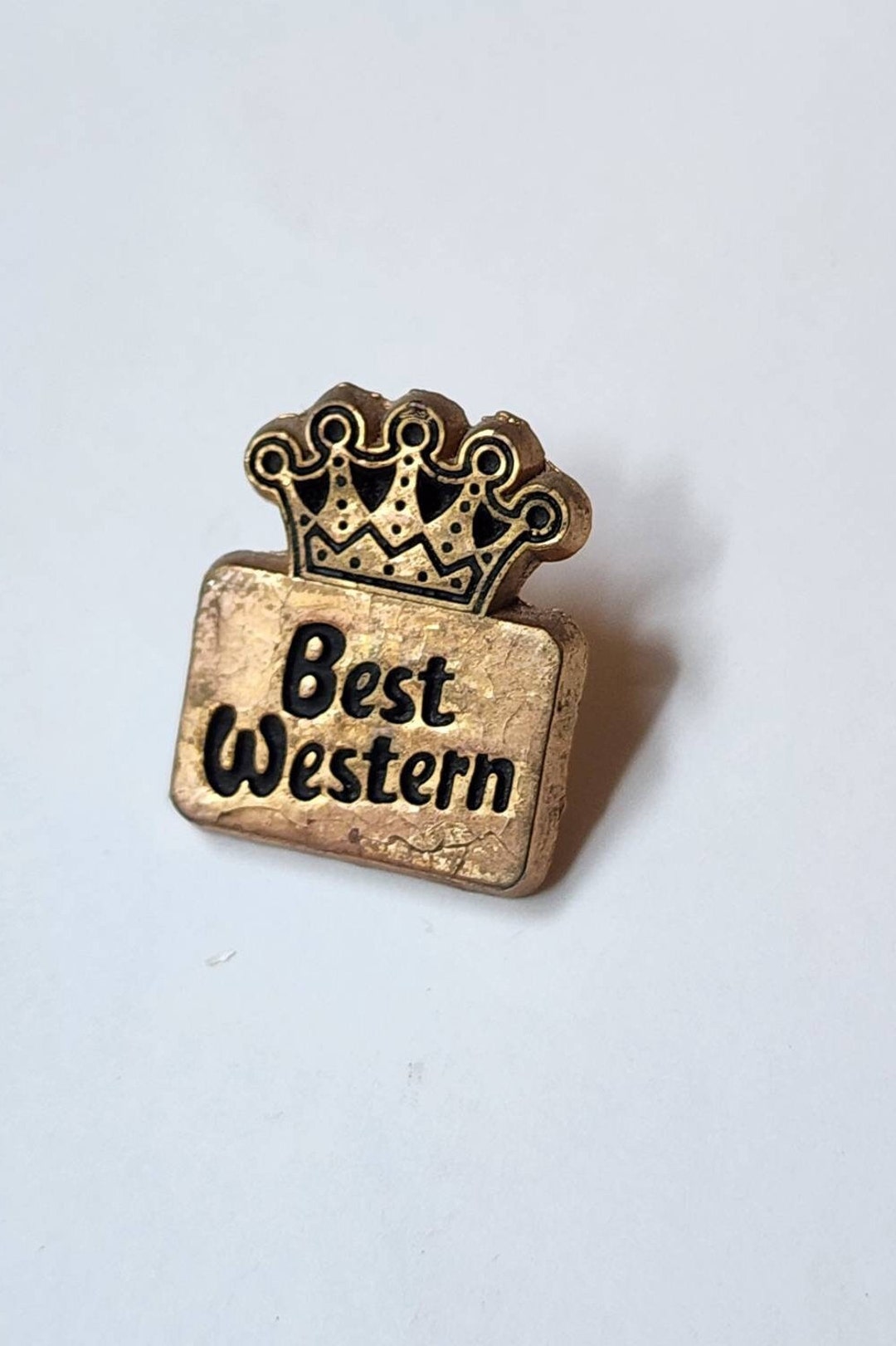 Best Western Gold Metal Crown Lapel Pin, Best Western Employee Vest Pin ...