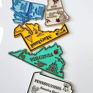 Statehood Magnets, You Choose State, Fridge Magnets, Northeast States ...