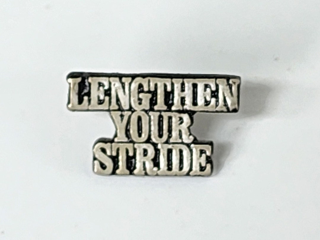 Lapel Pin Lengthen Your Stride, Quote Collar Pin, Collectible Pin ...