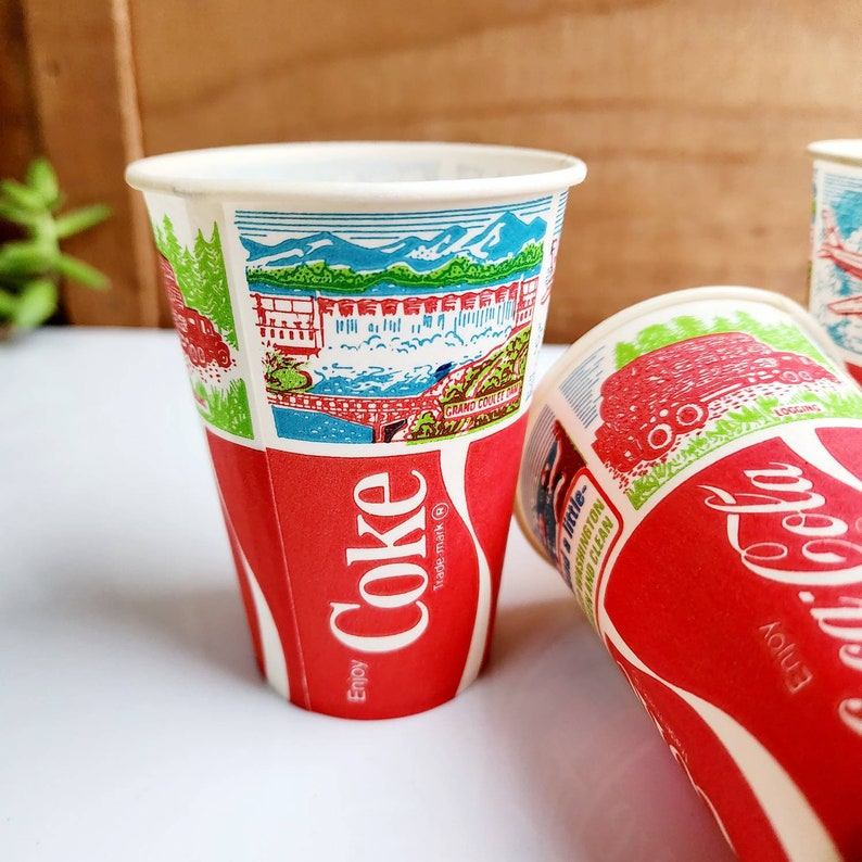 Coke Vending Cups Coca Cola Cups Set 3 Themed Washington - Etsy