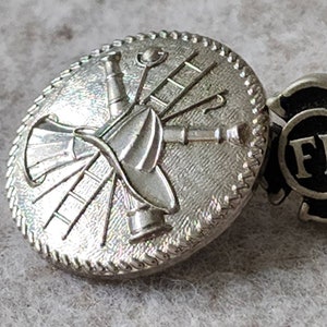 Fire Dept Scramble Hat Badge, Honorary Member E.F. County No 1, Ladder ...