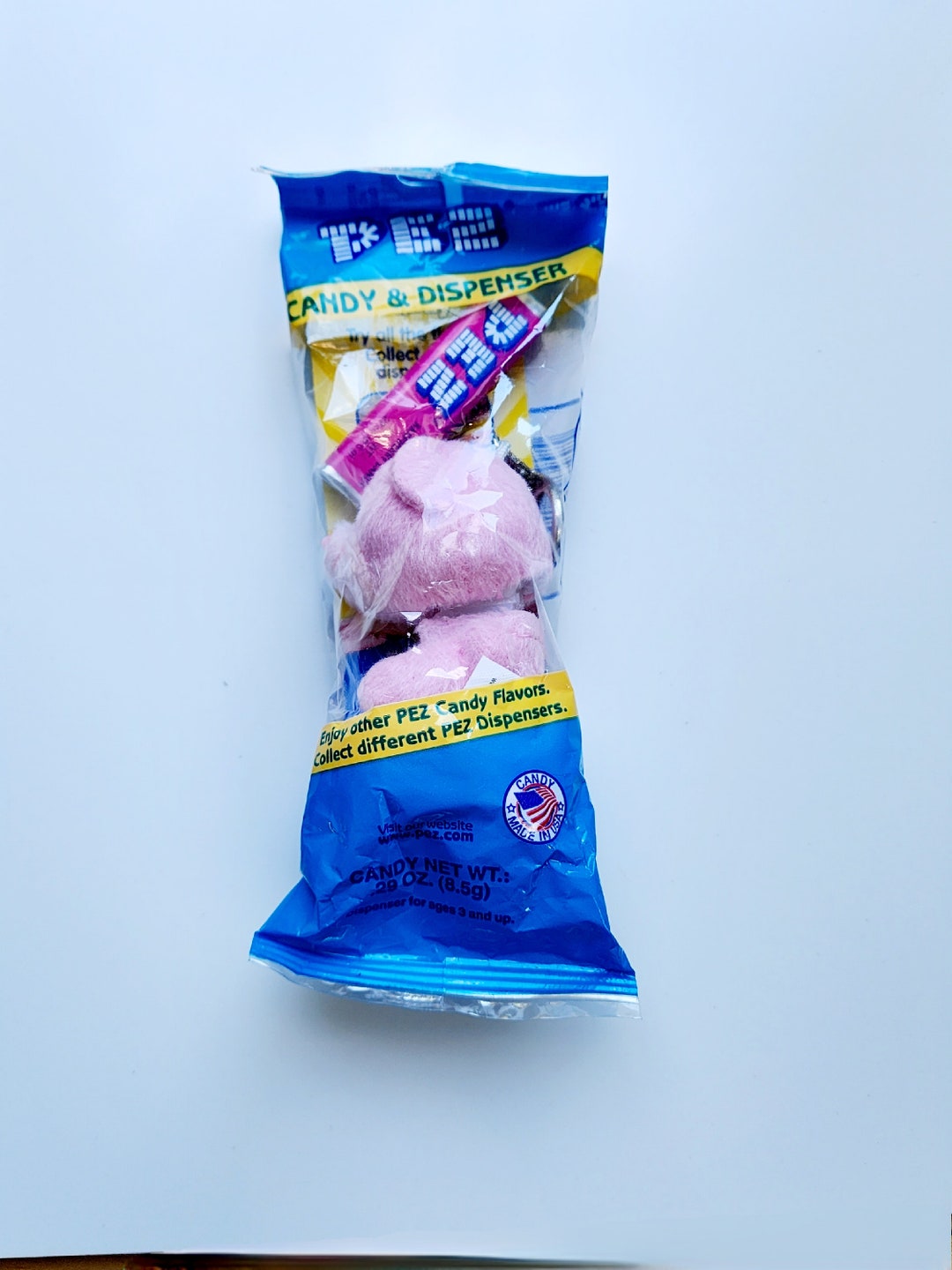 Vintage PEZ Fuzzy Pink Pig Keychain - NOS in Original Package - Etsy