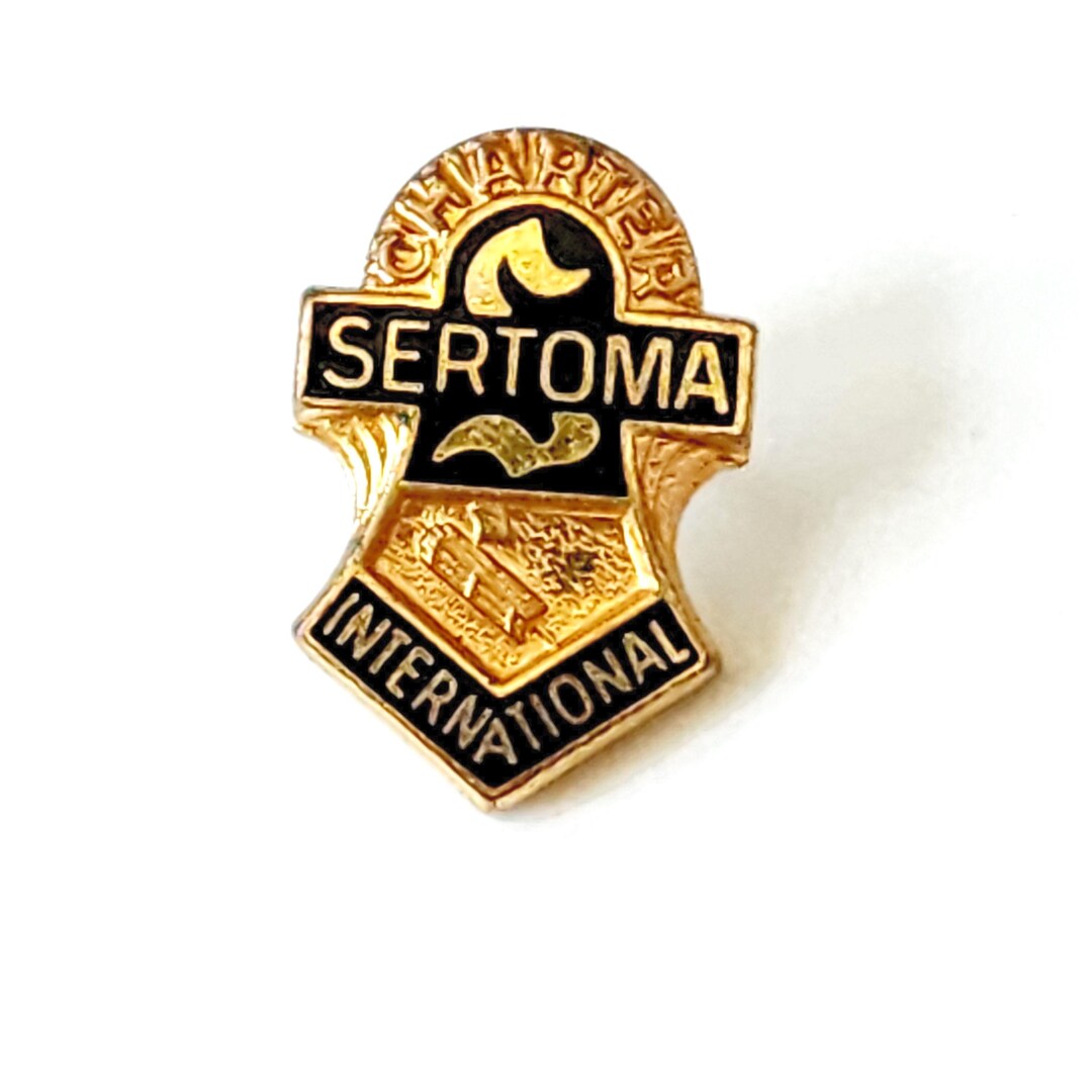 Vintage SERTOMA Metal Lapel Pin, Charter SERTOMA International, Service ...