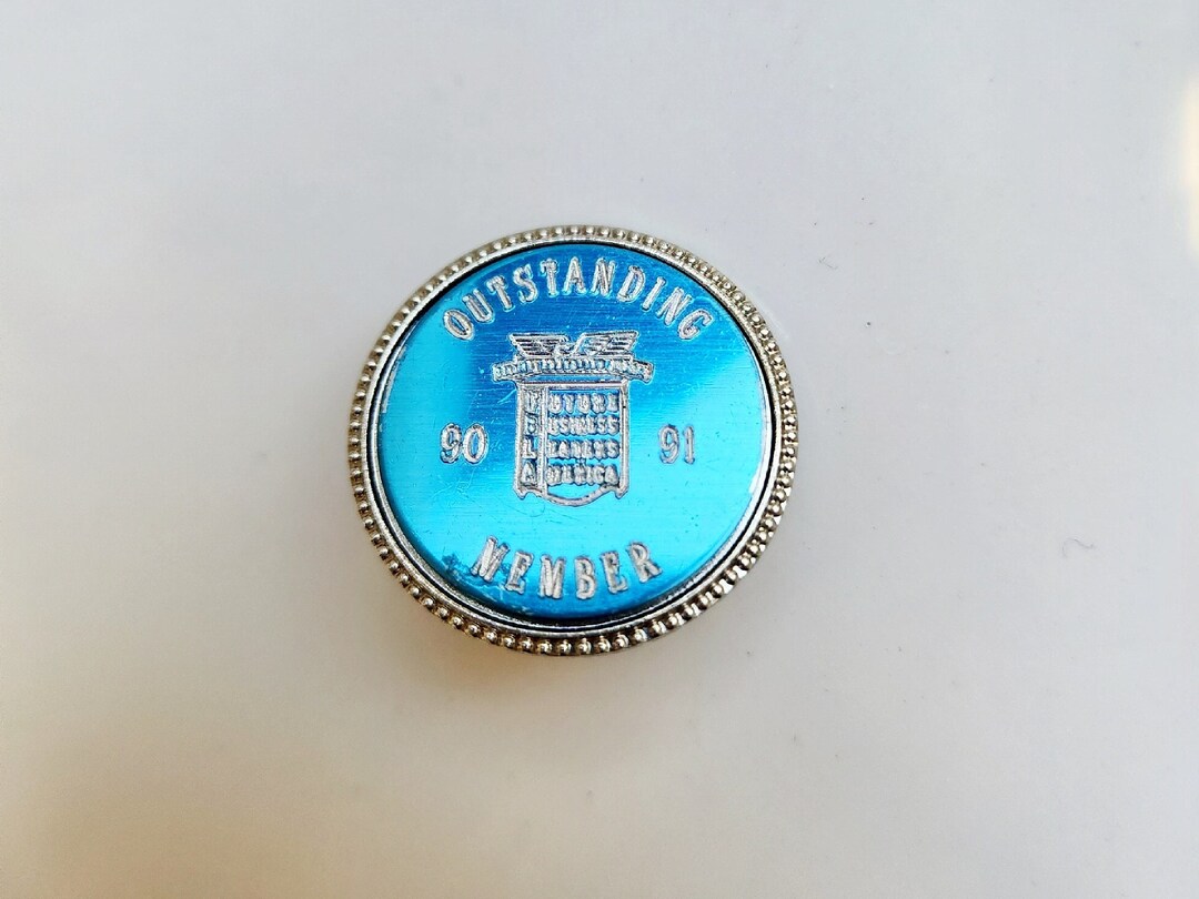 Vintage FBLA Lapel Pin: 1990-91 Outstanding Member Award - Etsy