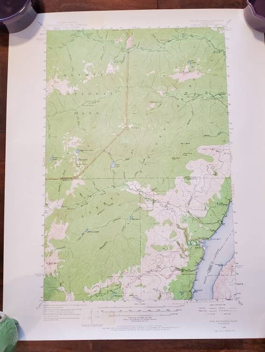 Washington State Maps 1947 GS Map the Brothers Peaks WA - Etsy