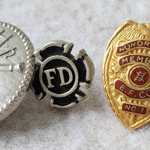 Fire Dept Scramble Hat Badge, Honorary Member E.F. County No 1, Ladder ...