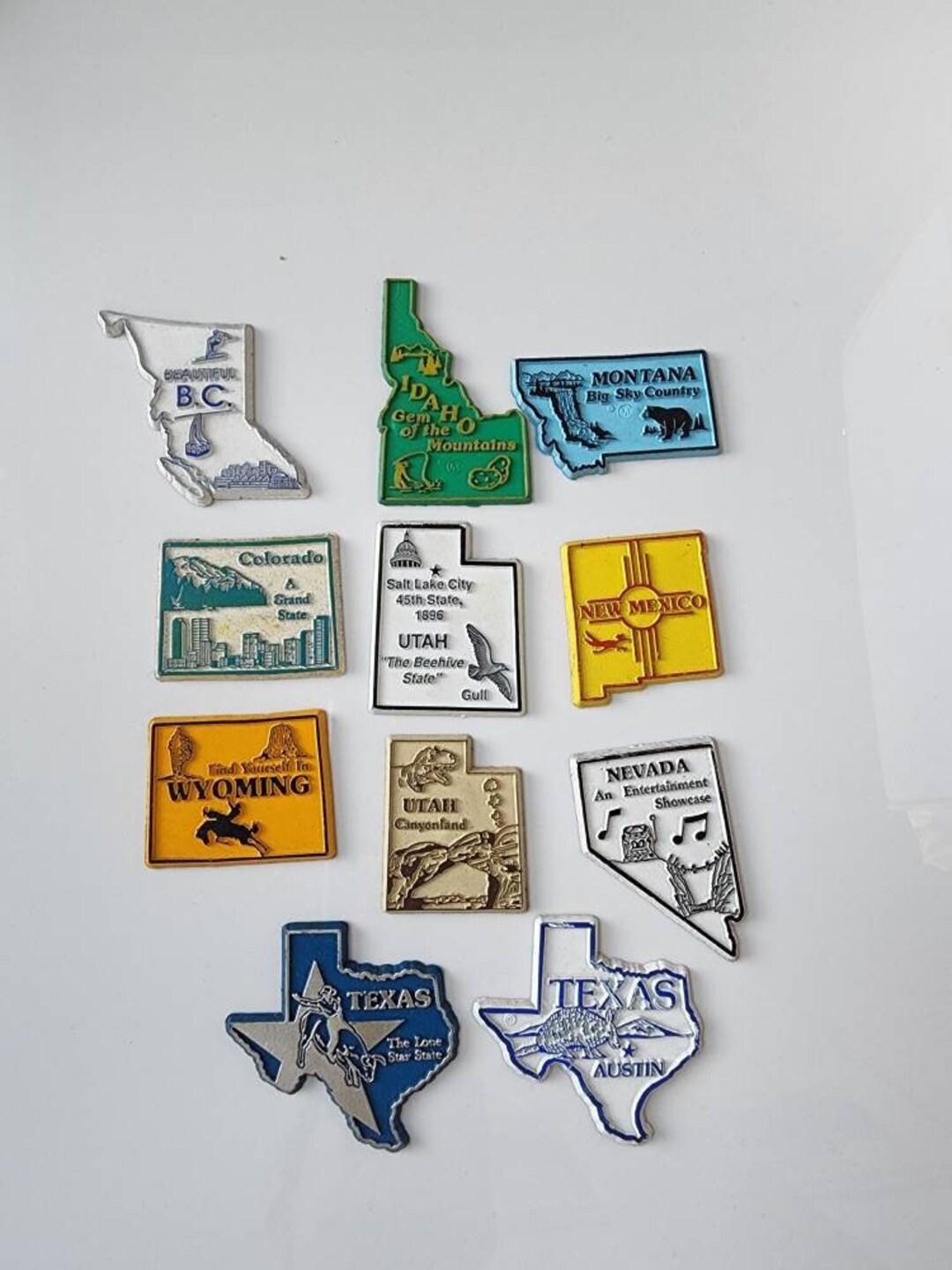 Wyoming & Nevada State Magnet, You Choose, Tourist 1970's, State ...