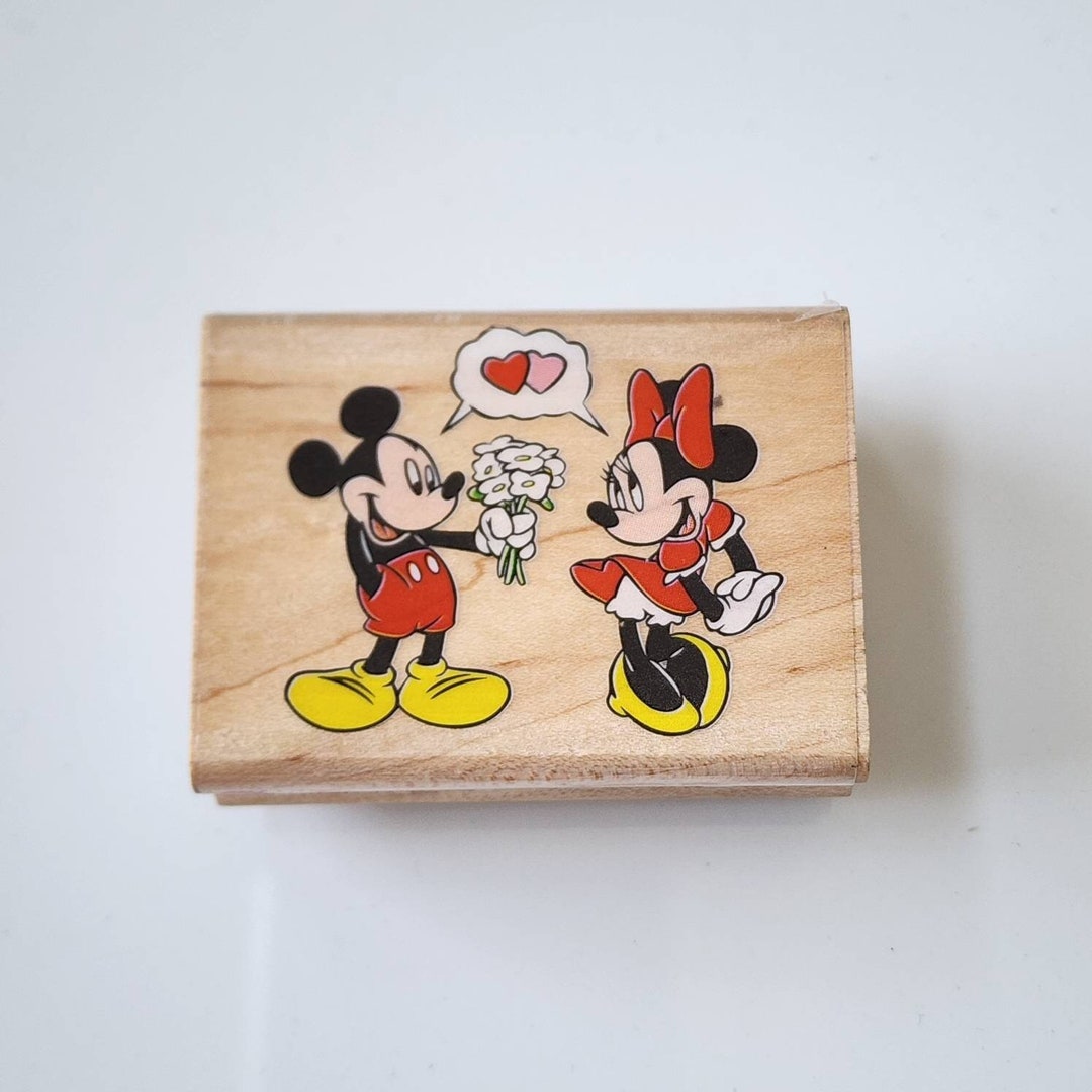 Disney Mickey Mouse and Minnie Mouse Rubber Stamp, Mouse Love 390 D ...