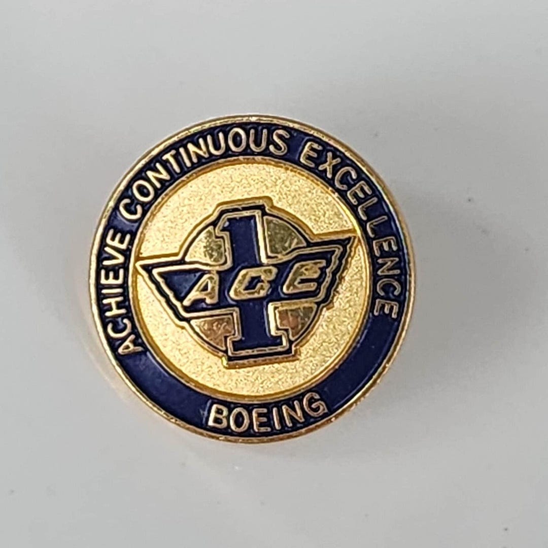 Vintage Boeing ACE Lapel Pin: Achieve Continuous Excellence - Etsy