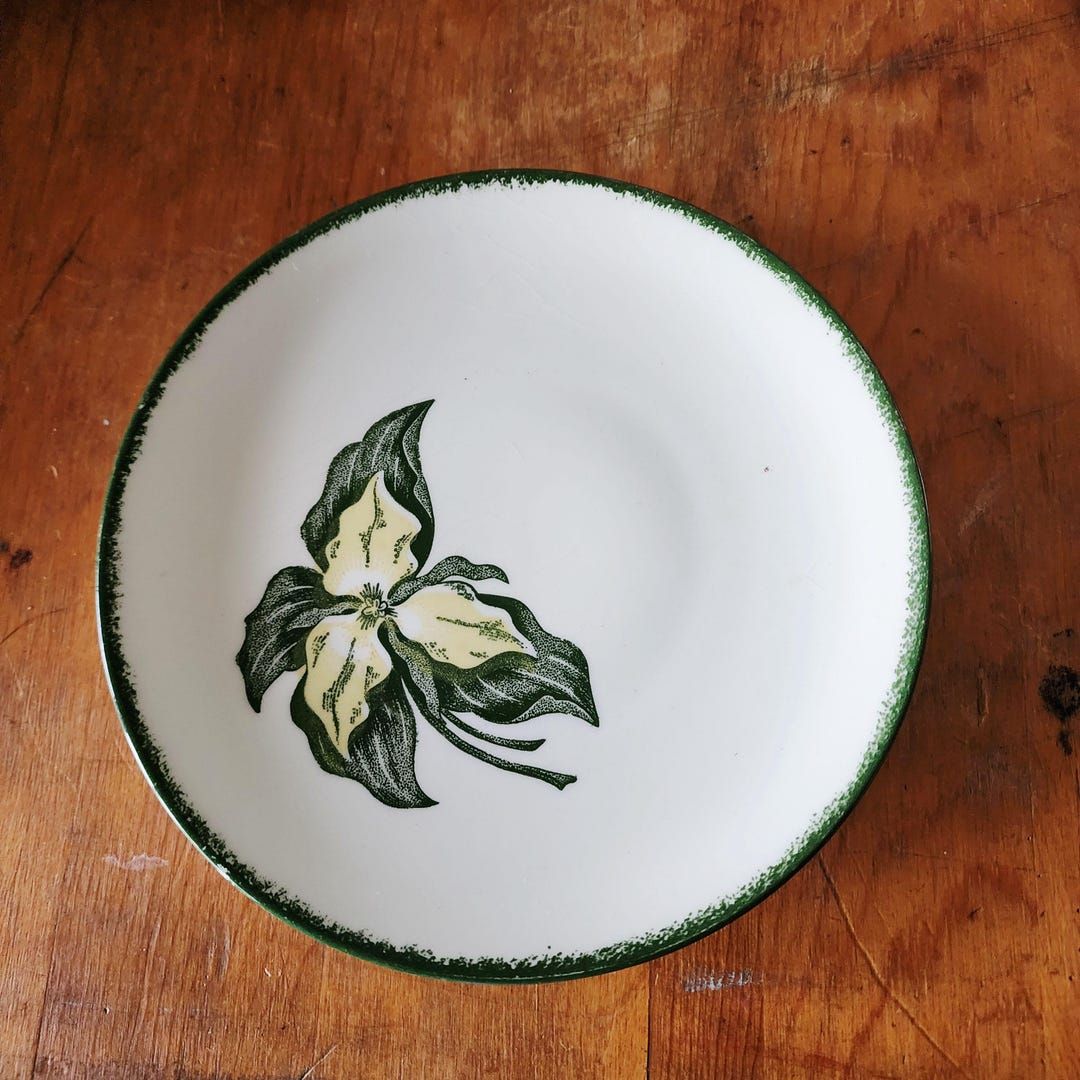 Vintage Royal China Dogwood Salad Plate: Green Band Woodbury Decor - Etsy