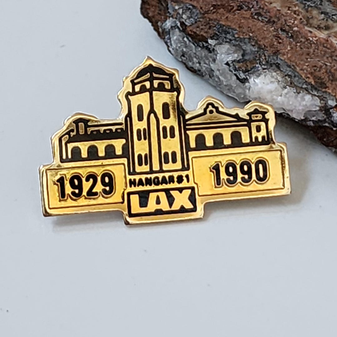 Vintage LAX 1929 1990 Hanger 1, Metal Lapel Pin Liberty Bell, USA ...