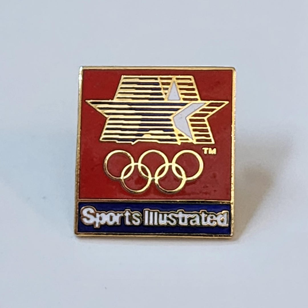 Vintage Sports Illustrated Olympic Sponsor Lapel Pin, Red White Blue ...
