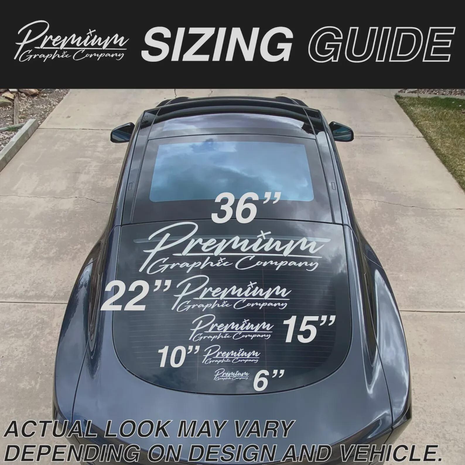 Custom Back Window Decals, Your Logo, Text, QR Code Sticker - Etsy