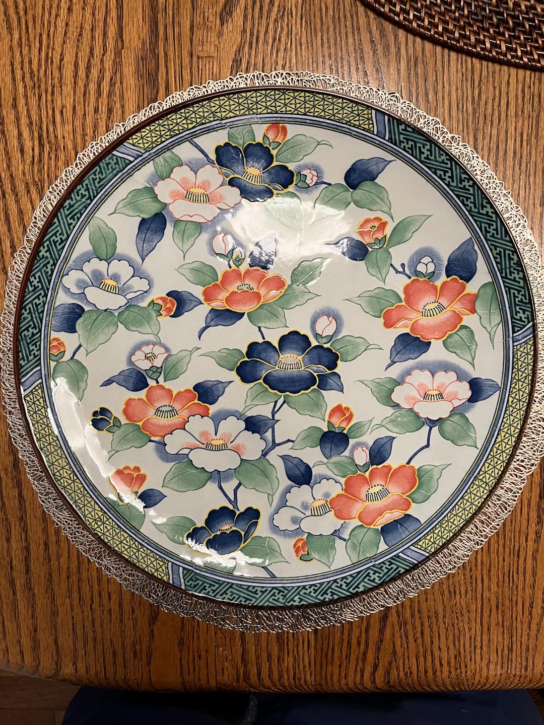 Tajimi Kutani Japan Floral Porcelain Decorative Circle Plate - Etsy
