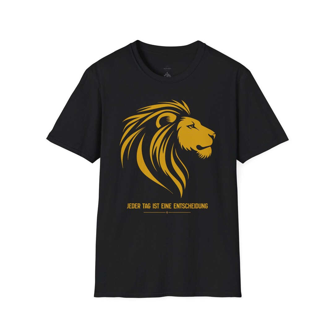 Lion Head T-shirt | Motivation & Discipline | Minimalist Men's Shirt - Etsy