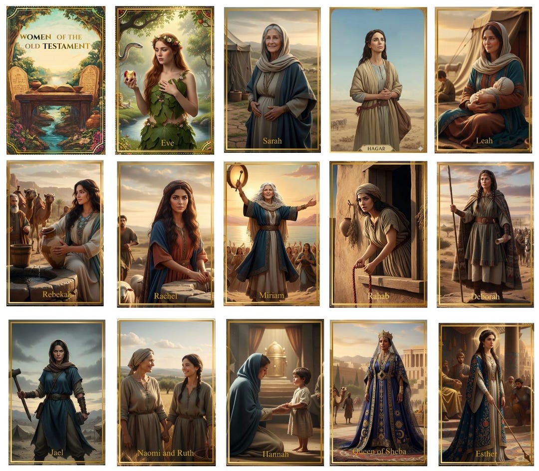 Old Testament Women Portraits, Bible Study Art Prints (digital Download ...