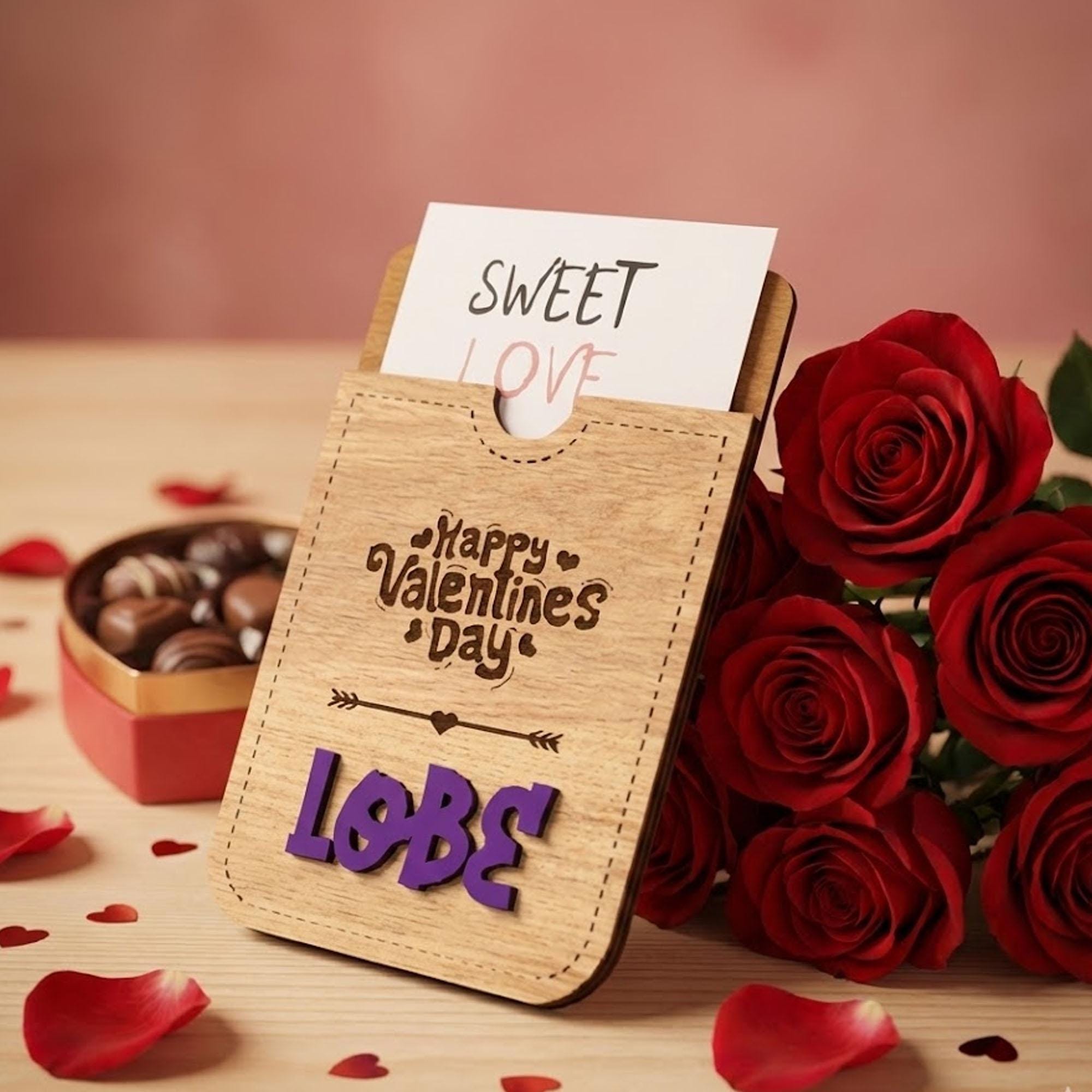 Valentine's Day Gift Card Holder SVG, Money Holder Ornament, Valentine ...