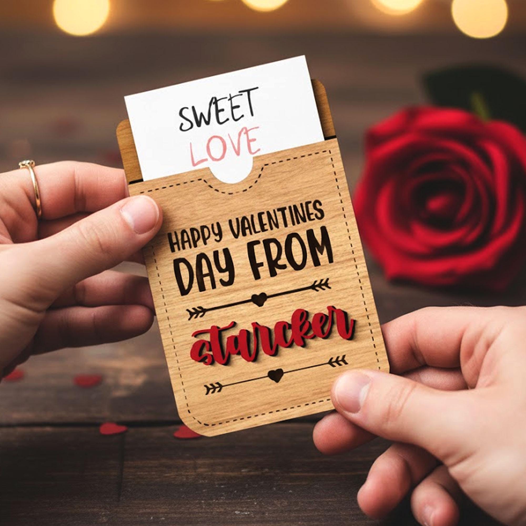 Valentine's Day Gift Card Holder SVG, Money Holder Ornament, Valentine ...