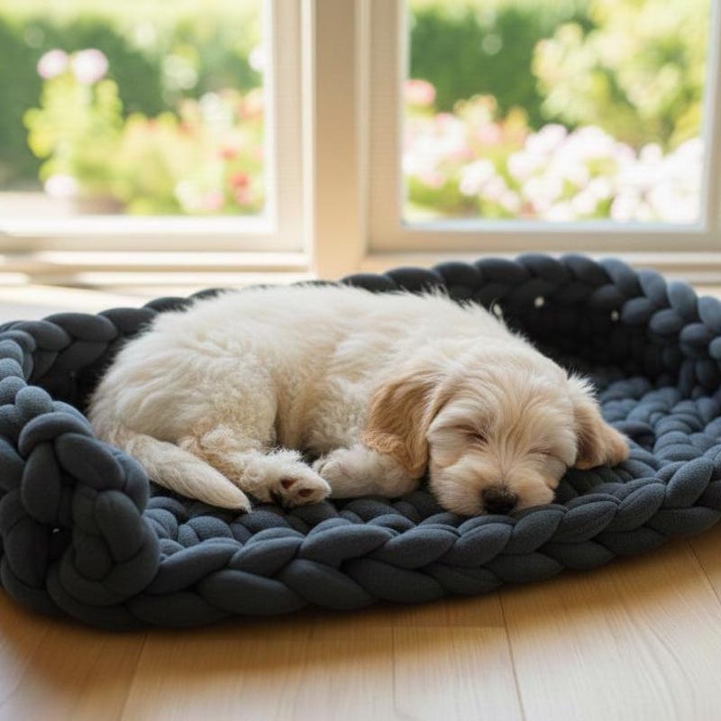 Knitted Dog Bed Pattern - Etsy