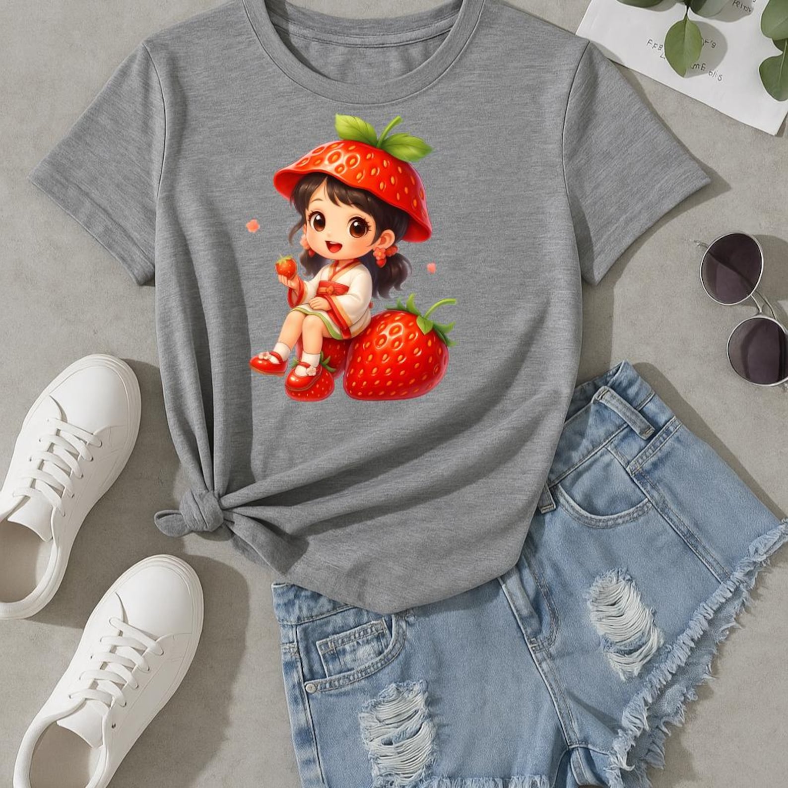 105+ Retro Straw-bery Sh0rt-cake PNG Bundle | 90s Cartoon Girl Clipart ...
