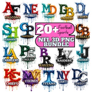 Football PNG 3D Dripping Alphabet, Paint Splash Letters for Game Day ...