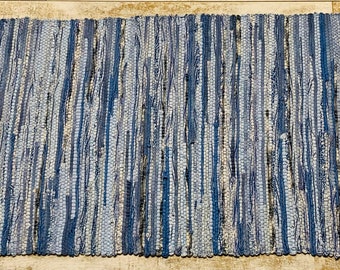 Blue Rag Rug - Etsy