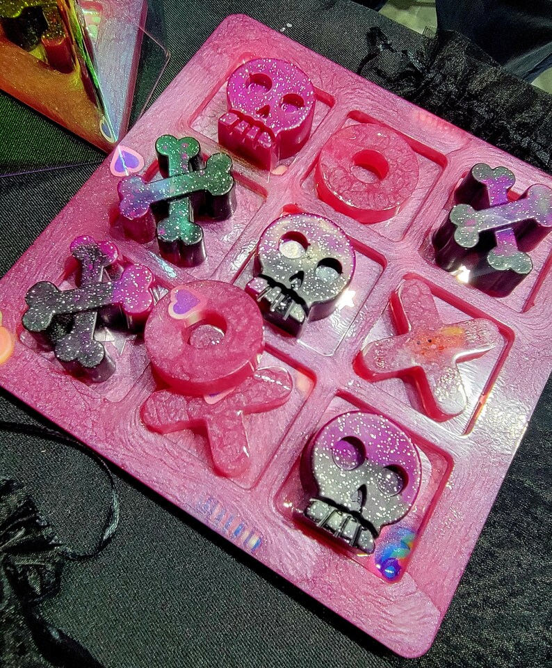 Pink Skull and Cross Bone Tic-tac-toe Board - Etsy