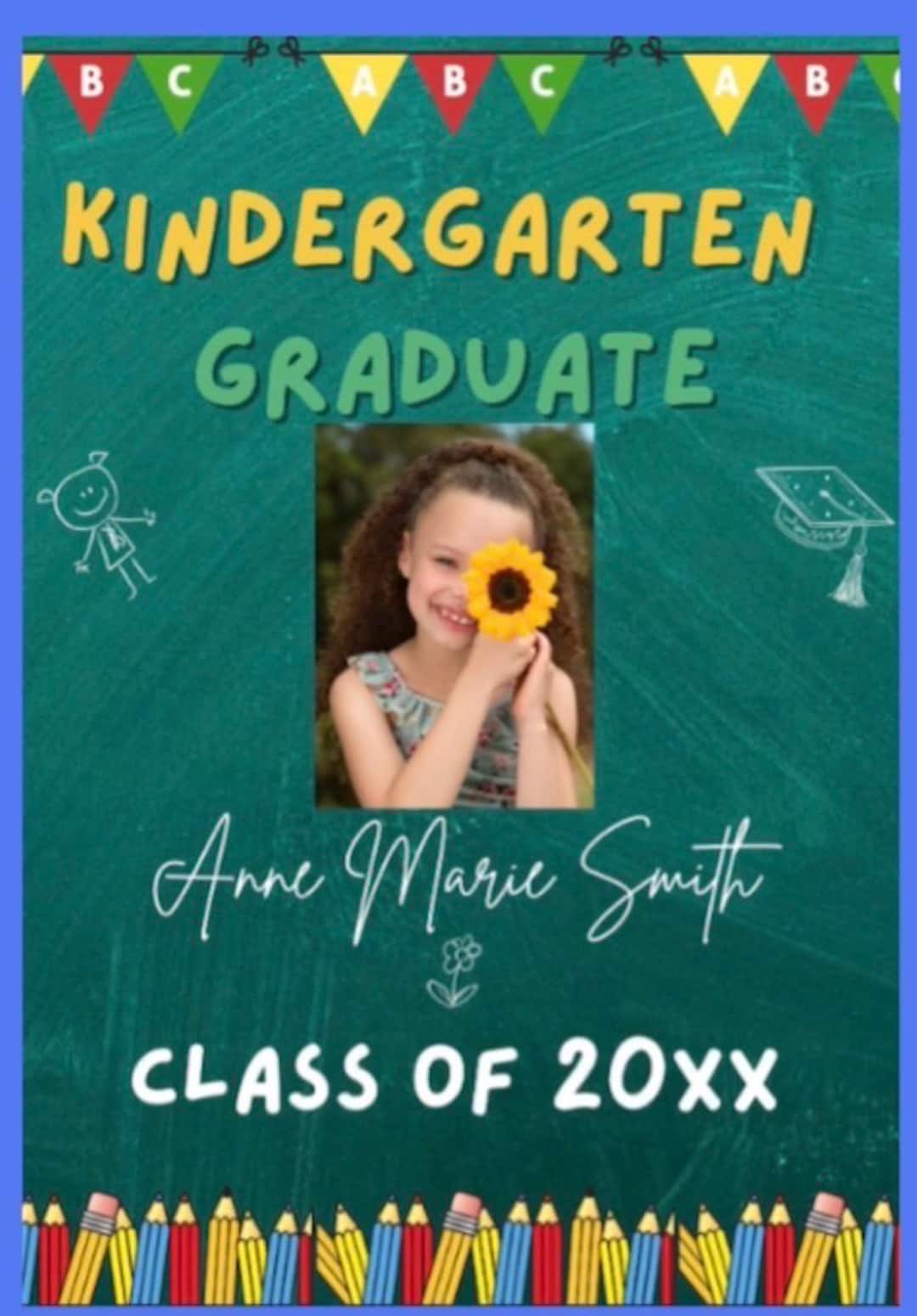 Kindergarten Graduate Invitation Digital Download/edit/print - Etsy