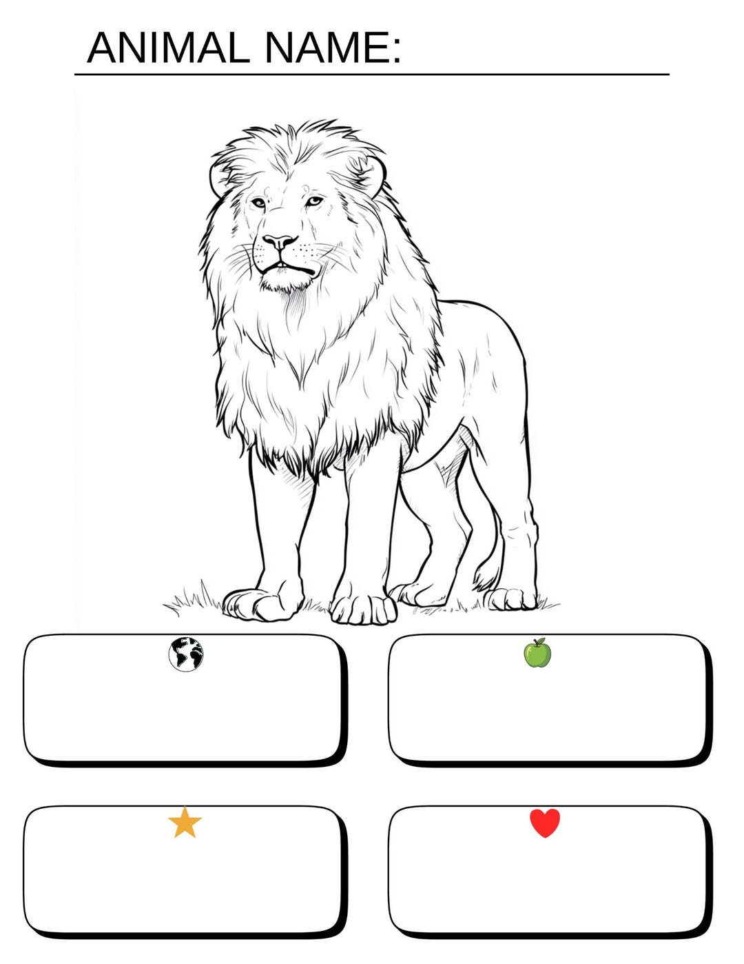 Animal Observation Worksheet, Printable Nature Study for Kids ...