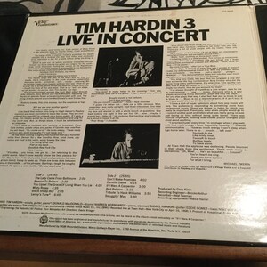 Tim Hardin 3 Live in Concert on Verve Forcast 1969 - Etsy