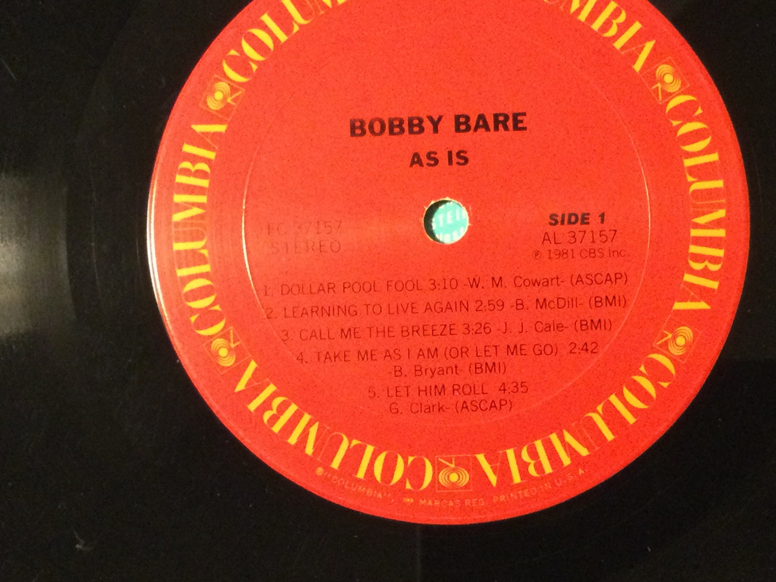 Bobby Bare as is 1981 Columbia Country Roots Produced by | Etsy